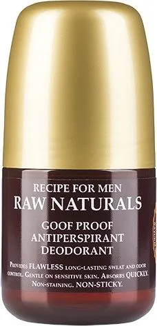 Recipe for Men Raw Naturals Goof Proof Antiperspirant Deodorant (60mL ...